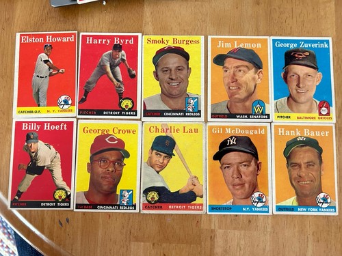1958 Topps Baseball Cards Lot Of 10 | eBay