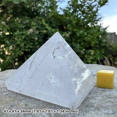 Large rock crystal pyramid for clarity and healing | eBay