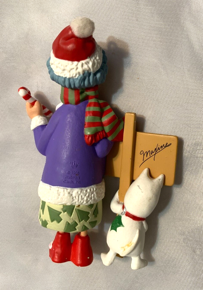 Hallmark Keepsake 3" Maxine Humor Ornament Figurine SIGN: AS MERRY AS I ...