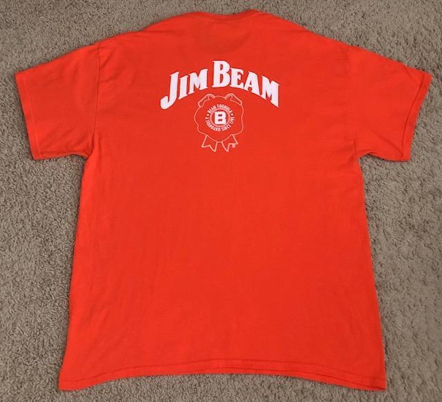 Jim Beam Front And Back Classic Logos Men's Orange T-… - Gem