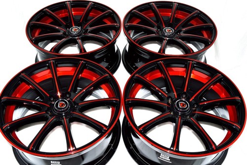 19" red wheels rims Civic Eclipse Optima Stinger Accord Camry Veloster ...