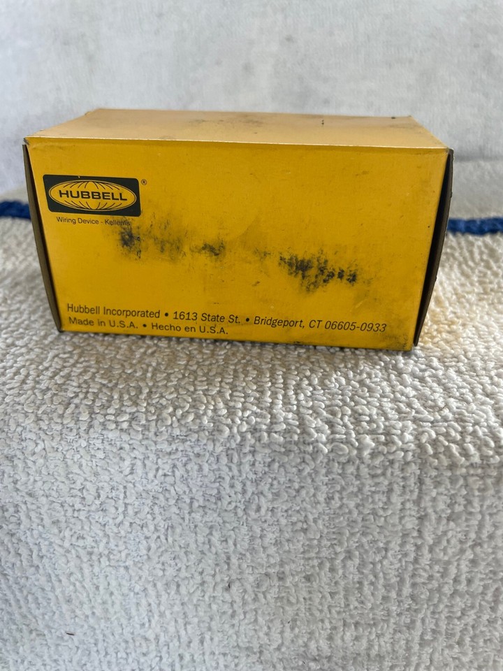 NIB Hubbell Yellow Twist Lock Plug 99CM65C Insulgrip Nongrounding | eBay