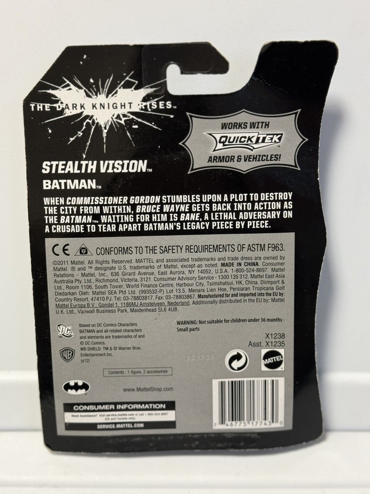 The Dark Knight Rises Stealth Vision Batman Action Figure DC | eBay