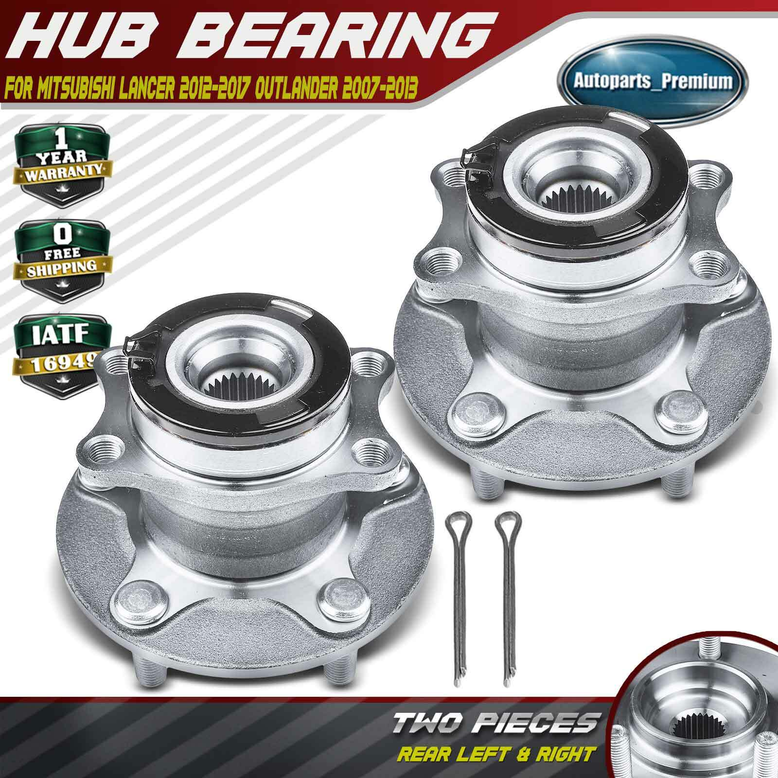 2x Rear Left & Right Wheel Hub Bearing Assembly for Mitsubishi ...