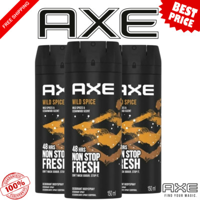 AXE Wild Spice Men's Body Spray 48-Hour Odor Protection Aluminum-Free ...