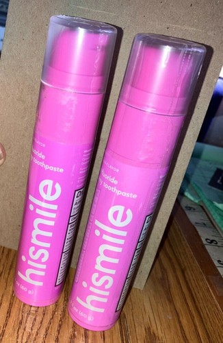 LOT of 2 HISMILE fluoride FULL SIZE WATERMELON toothpaste EXP. 4-24 ...