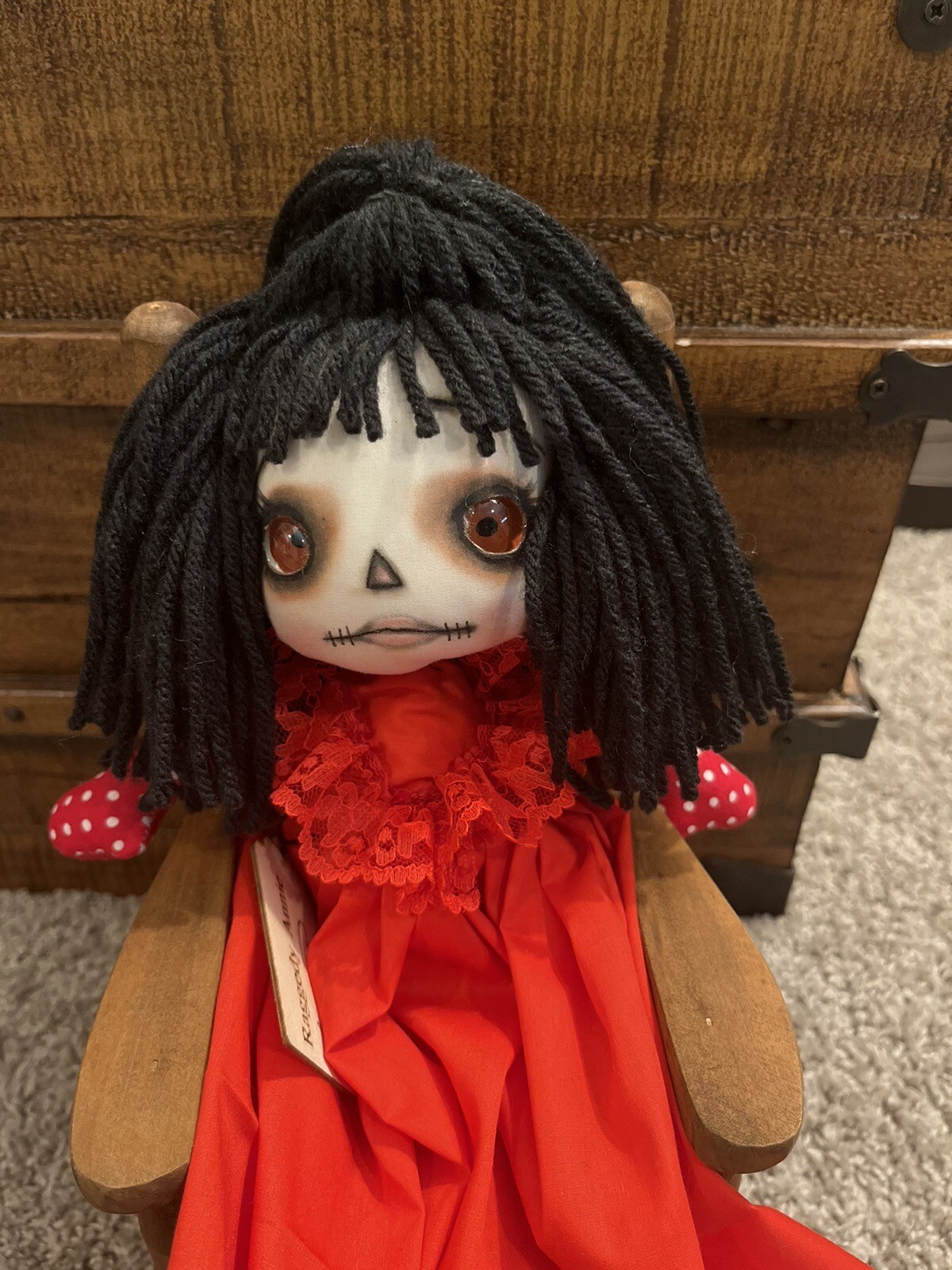 Gothic raggedy Annie Lydia Deetz Beetlejuice Doll/ooak/rag doll/raggedy ...