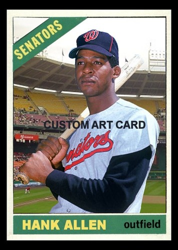 Hank Allen Washington Senators 1966 Style Custom Baseball Art Card | eBay