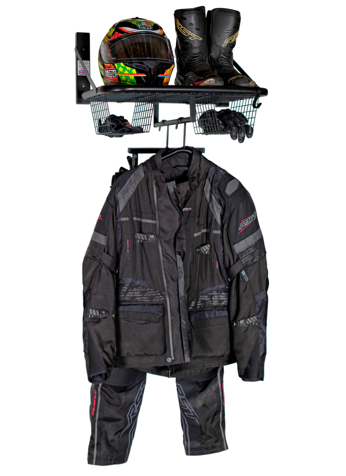 BikerTidy Motorcycle Motorbike Clothing jacket helmet storage rack ...