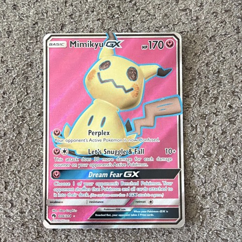 Pokemon Mimikyu GX 206/214 Sm-Lost Thunder Full Art Holo Ultra Rare Eng ...
