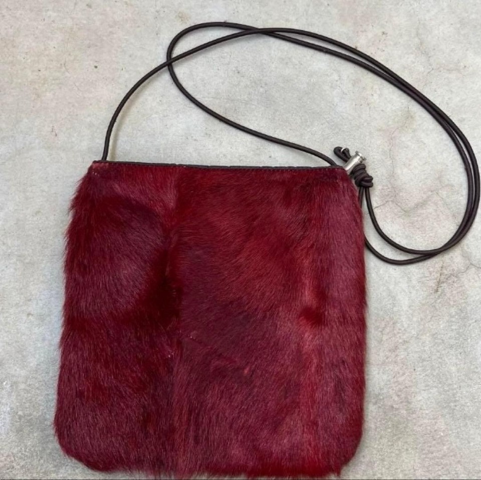 1999 AW Prada Fur Docked Nylon Shoulder Bag Archive Luxury Authentic #E ...