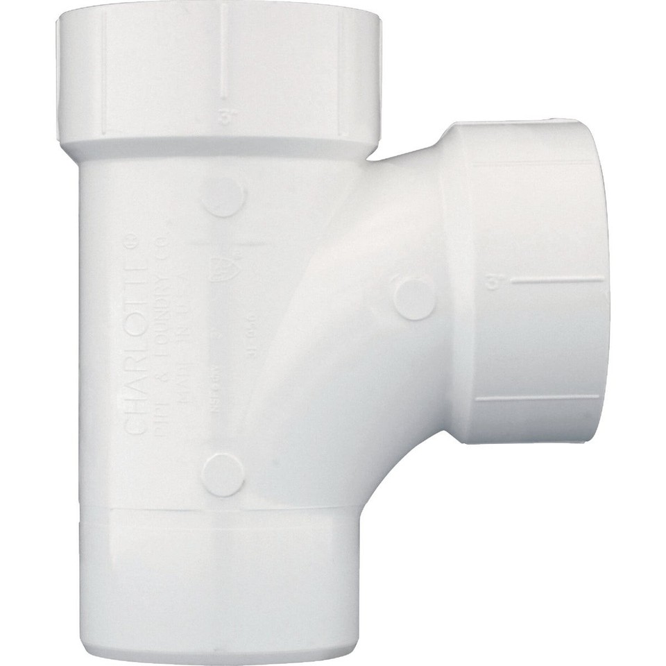 Charlotte Pipe 3 In. Hub DWV Sanitary Street Tee PVC 00403 1000HA ...