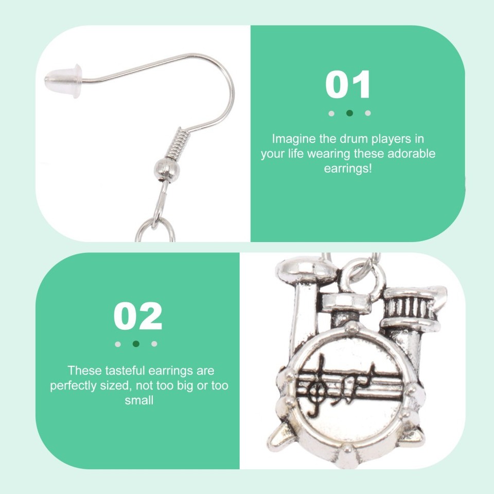 3 Pairs Music Earrings Dangle Cute Notes for Musical Instruments | eBay ...
