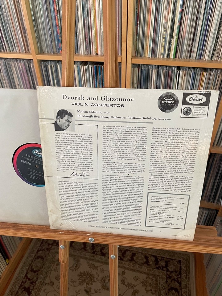 CAPITOL SP8382 NATHAN MILSTEIN STEINBERG DVORAK GLAZOUNOV VIOLIN ...