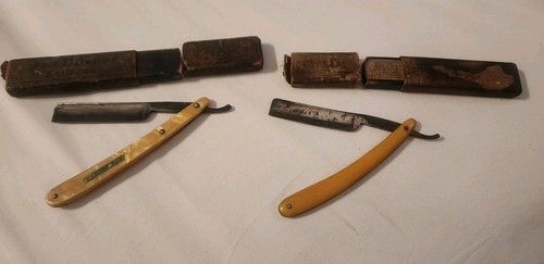 VINTAGE GERMAN STRAIGHT RAZORS LOT Of 2 Shaving Knife Blade Antique | eBay