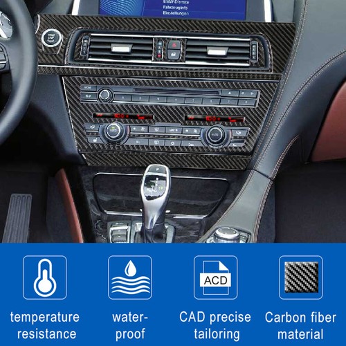 12Pcs Carbon Fiber Central Control Cover Trim For BMW 6Series F12 2011 ...