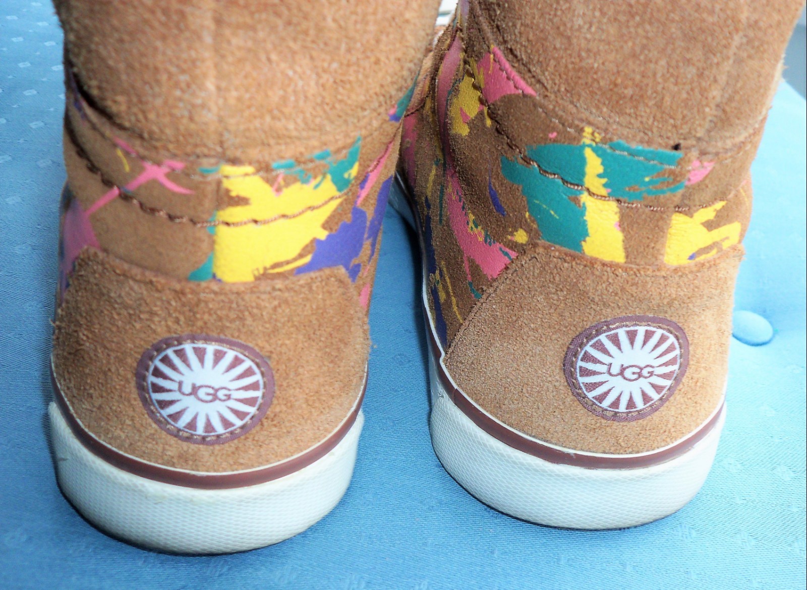 UGG Australia Paint Splatter Brown Suede High Top Sne… - Gem