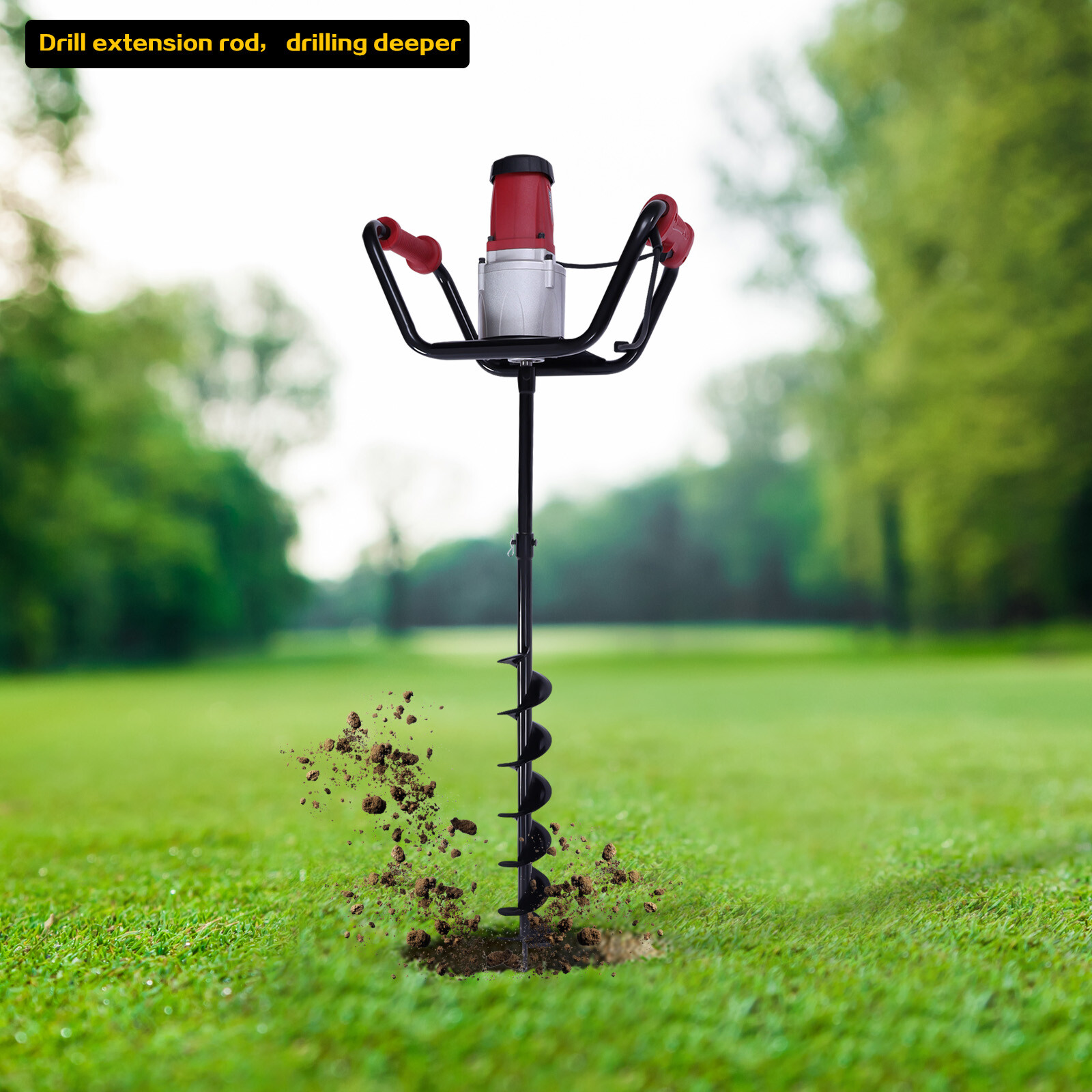 Electric Post Hole Digger Earth Auger 1500W 1.6HP 4'' w/ Bits | eBay