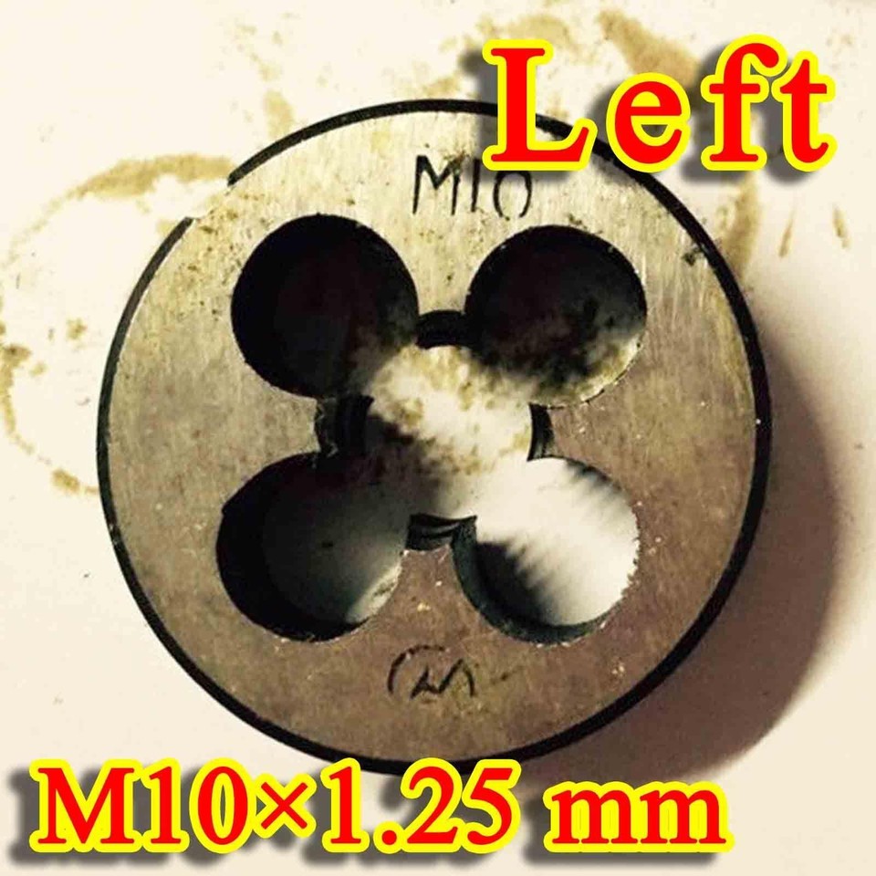 HSS M10 X 1.25 mm Plug Tap Die Threading Tool for Machine Left-hand ...