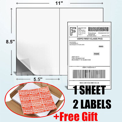 200-4400 Address Labels Laser Ink Jet USPS Click N Ship 8.5 5.5 half ...