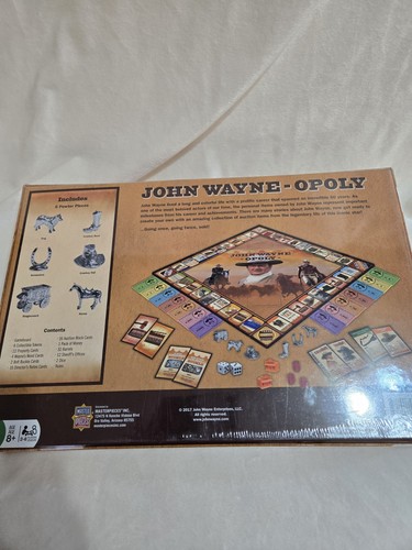 John Wayne-Opoly Collectors Ed. Board Game Masterpieces Complete NEW Monopoly... | eBay