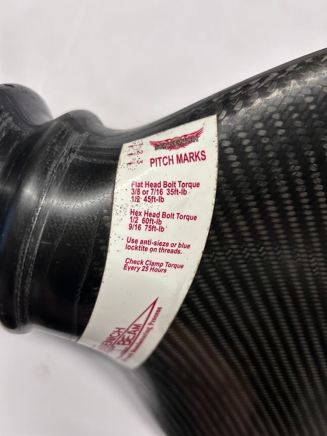 Sensenich Airboat Propellers Carbon Fiber Model L74W6 S/N 68509 & 68356