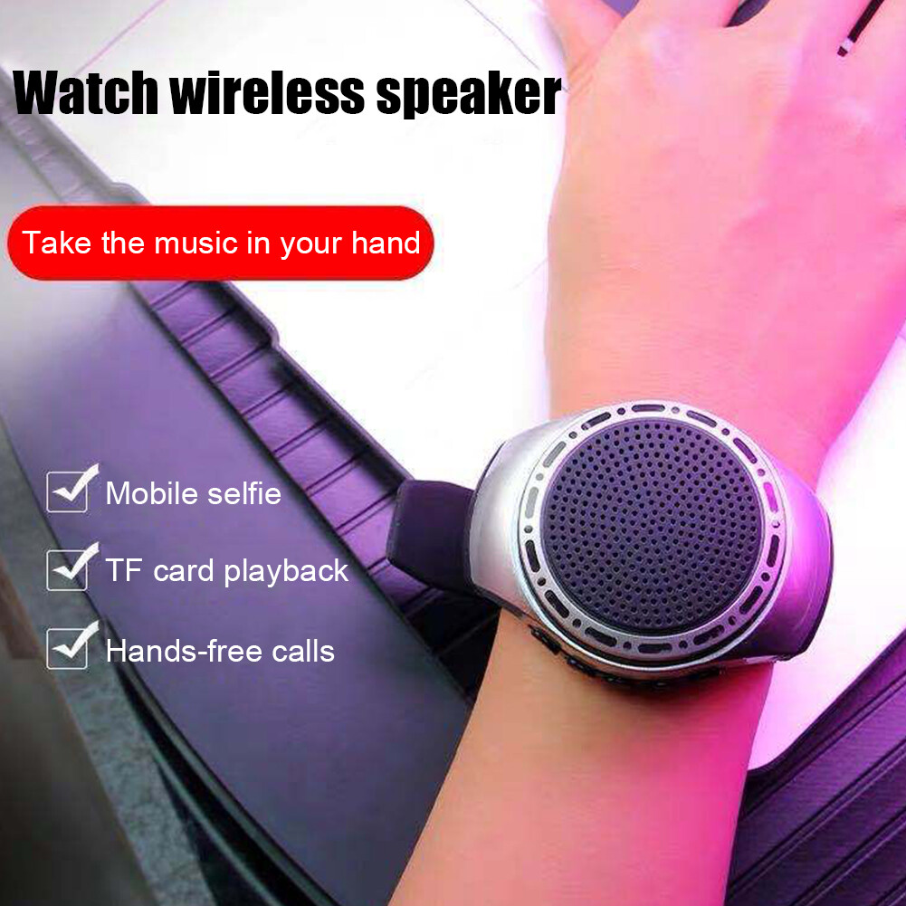 Wrist Watch Speaker FM Radio USB Rechargeable Bluetooth-compatible ...