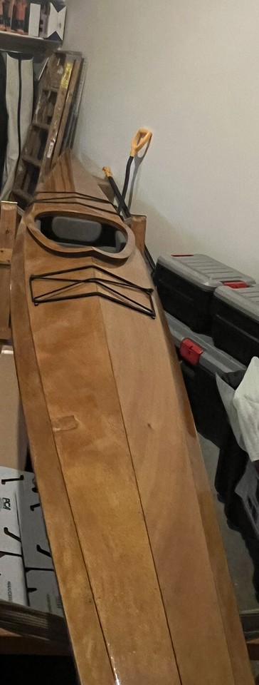 Hand-Made 17 Feet Wooden Pygmy Sea Kayak / Cover & Wooden Racks ...