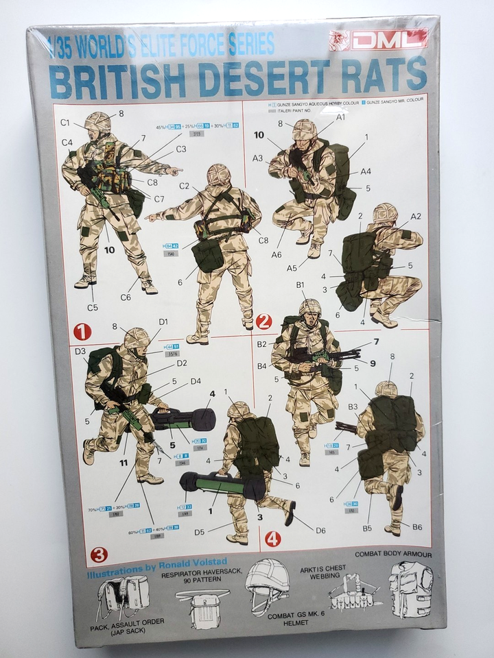DML Dragon 1:35 British Desert Rats (4 Figure) Model Kit 3013 SEALED | eBay