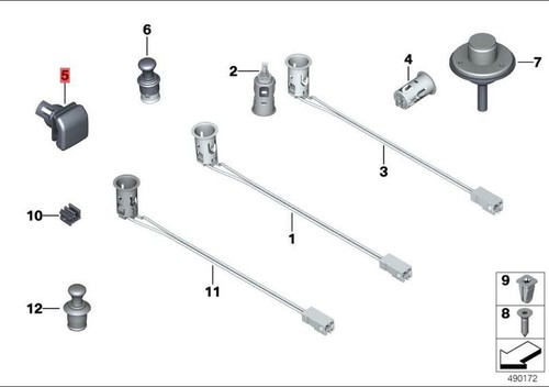 OEM 61346843098 Lighter Socket Mount With Cover For BMW E87 E90 E92 F30 ...