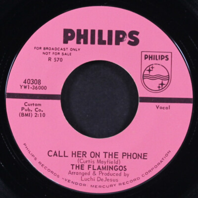 FLAMINGOS: call her on the phone / temptation PHILIPS 7" Single 45 RPM ...