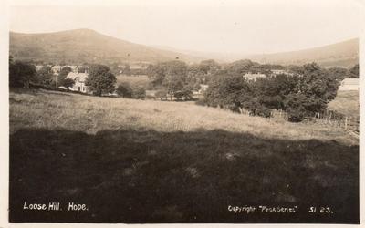 Loose Hill Hope Nr Castleton unused plain back RP old pc Peak Series ...