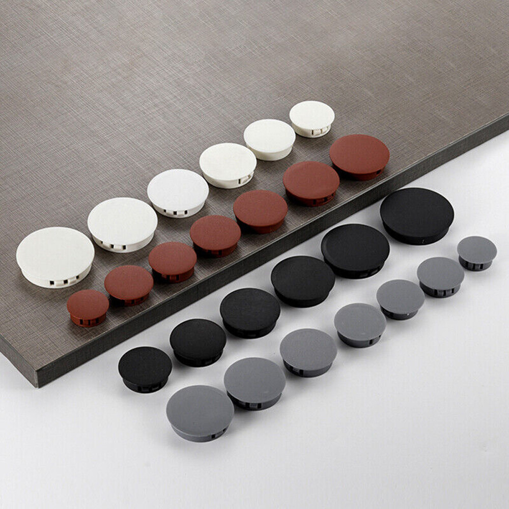 Round Plastic Blanking End Caps Hole Cover Tube Pipe Inserts Plug Bung ...
