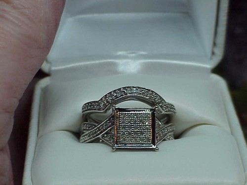 10k white gold 1.00ct princess invisible set diamond engagement ring ...