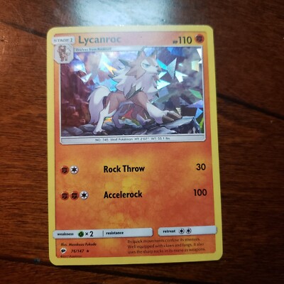 Lycanroc 76/147 Cracked Ice Holo | eBay