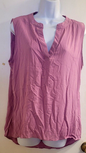 Emily Stacy;Lavender/Purple Sleeveless Rayon Top/Shell/Blouse; Sz L;V ...