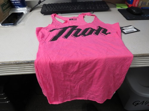 NOS Thor Womens Pink Script Racerback Tank Top Adult Medium 3031-2604 ...