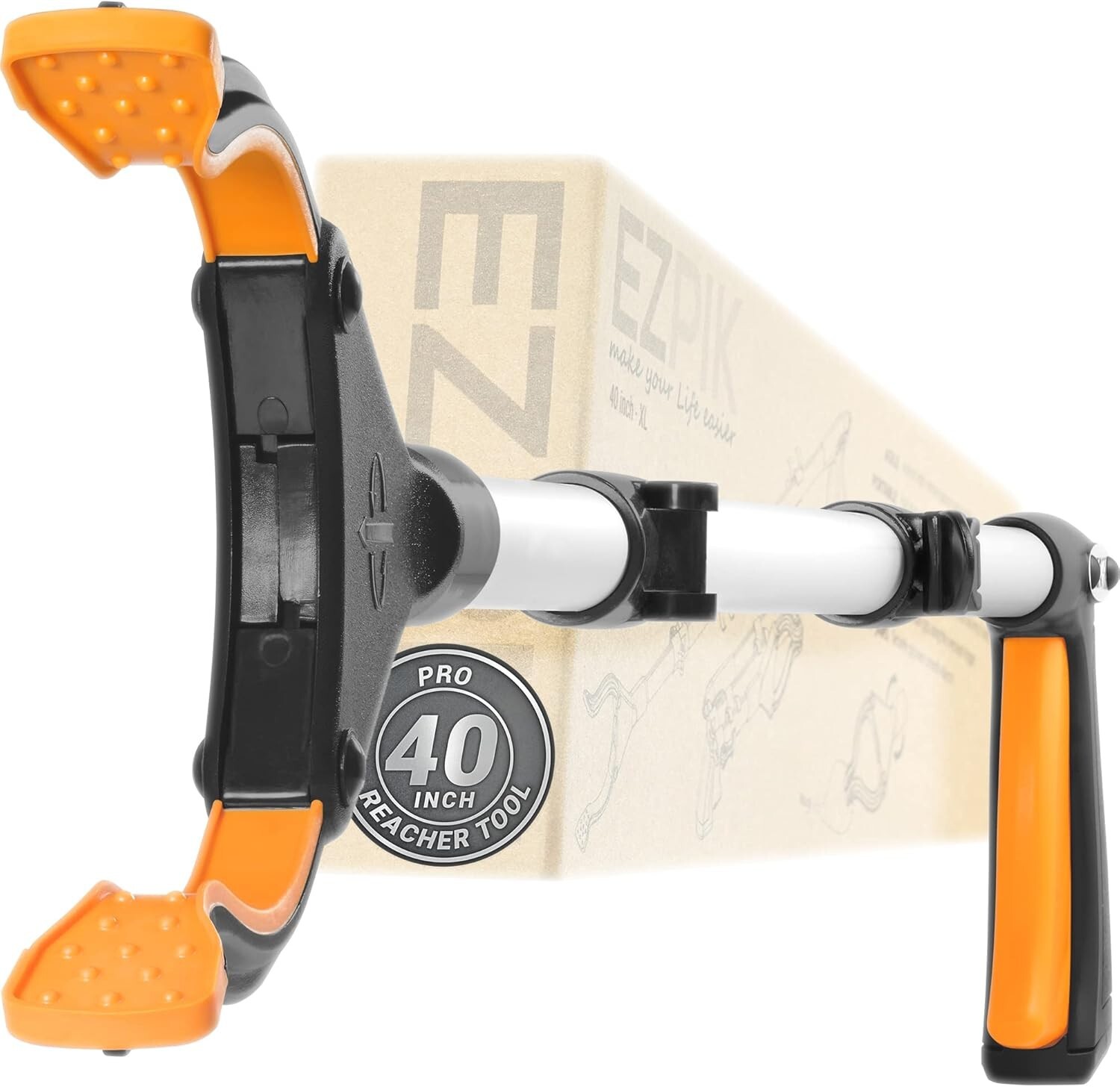 EZPIK 40" Foldable Long Reach Grabber Tool Heavy Duty - Trash Picker ...