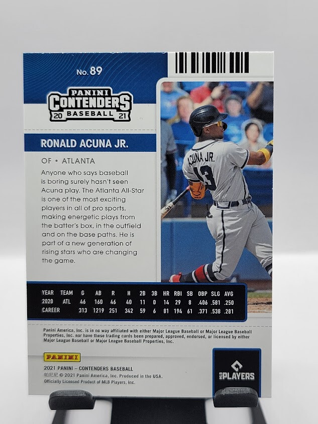 2021 Panini Contenders Baseball - #89 Ronald Acuña Jr. Atlanta Braves ...