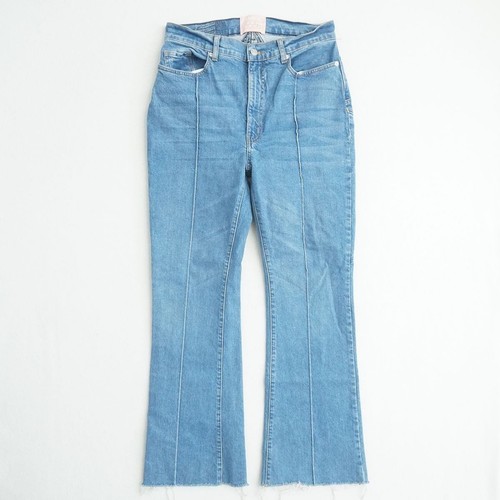 Revice Womens Venus Flare Star Back Raw Hem High Rise Blue Denim Size ...