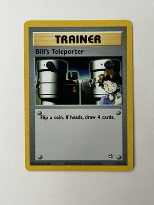 Pokemon Trainer Bill's Teleporter 91/111 Neo Genesis Uncommon Vintage ...