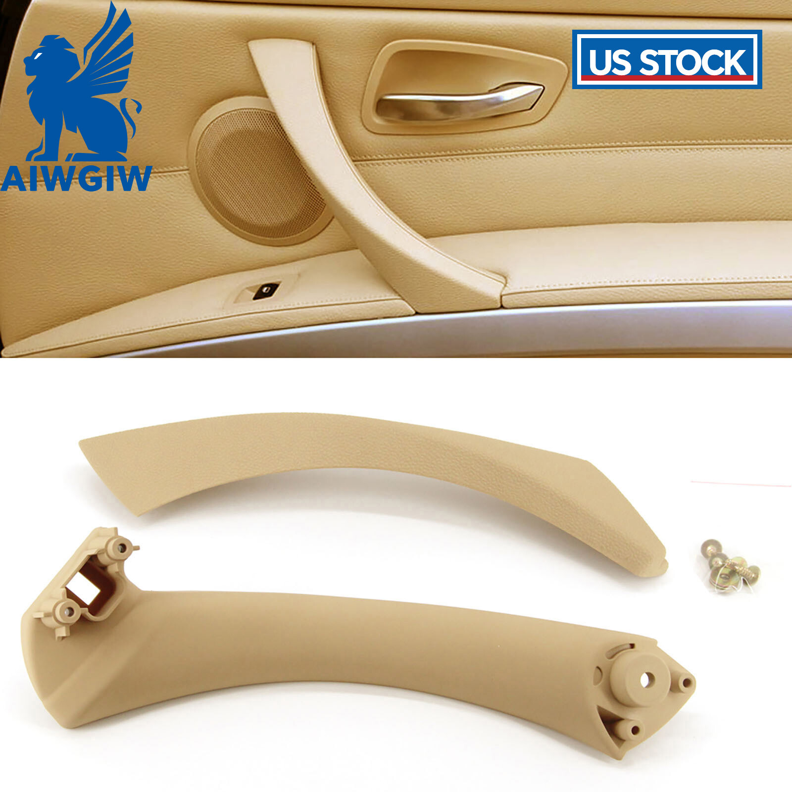 Beige Inner Door Panel Handle Pull Trim Cover For BMW 323i 325i 328i ...