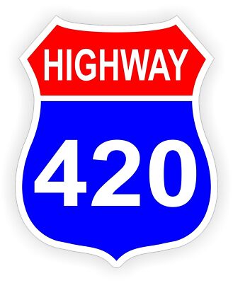 Highway 420 Hard Hat Sticker Decal | eBay