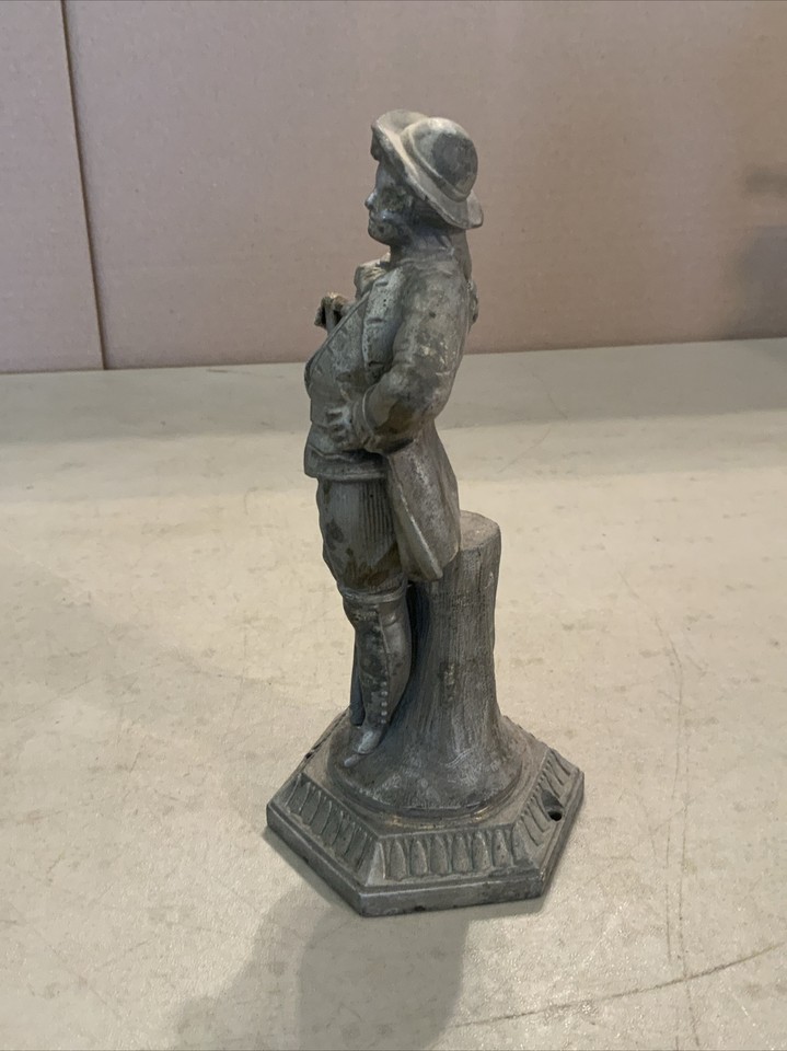 Vintage Antique Cast Metal Spelter Figure Statue Art Clock Topper | eBay