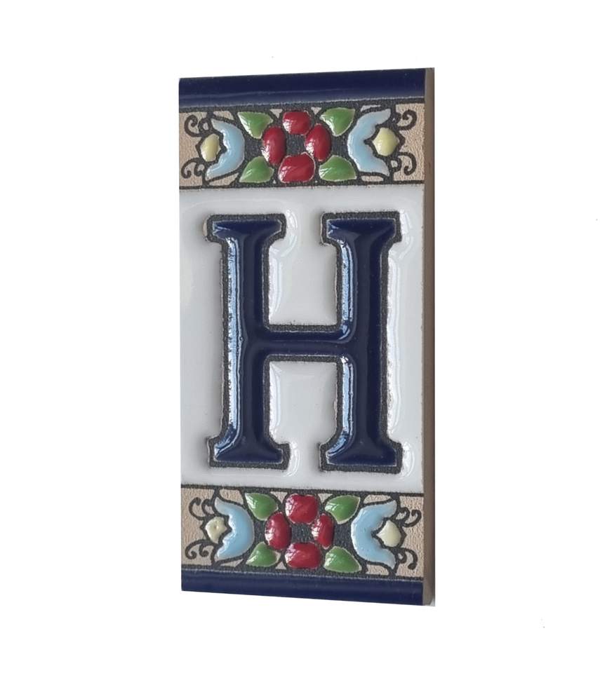 Hand-painted Ceramic Cherry Number Tiles 7.5 x 3.5 cm with Optional ...