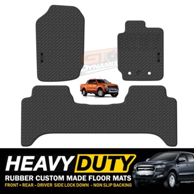 Custom HD Rubber Floor Mats Ford Ranger PX1 PX2 PX3 MK3 Dual Cab 2011 ...