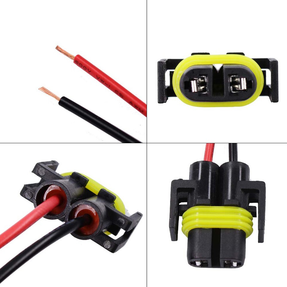 H11 Wire Pigtail Female S Two Harness Light Head Low Beam Socket ...
