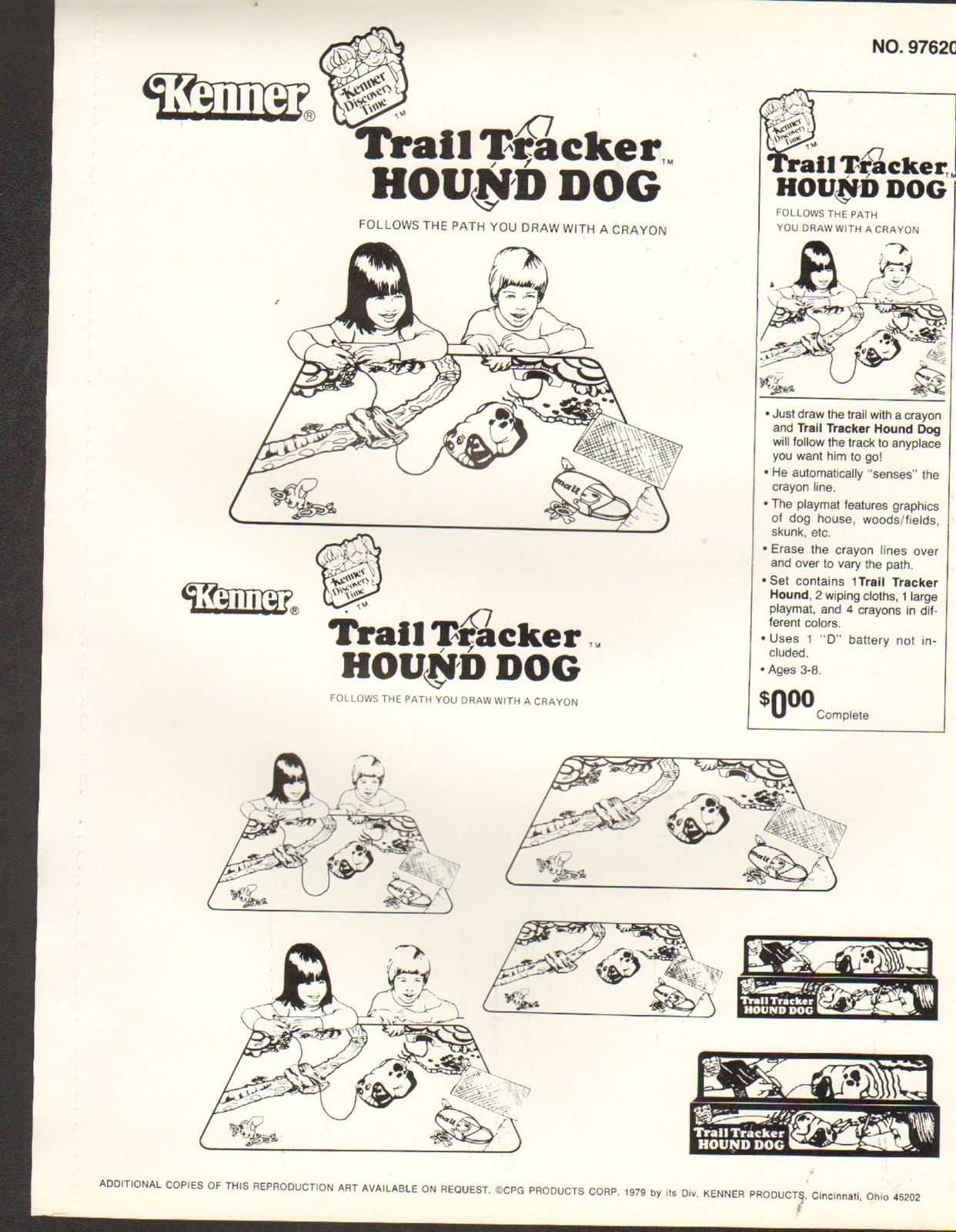 1979 VINTAGE TOY AD SHEET #778 - KENNER - TRAIL TRACKER HOUND DOG GAME ...