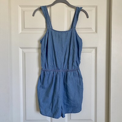 Derek Heart Denim Romper Medium | eBay