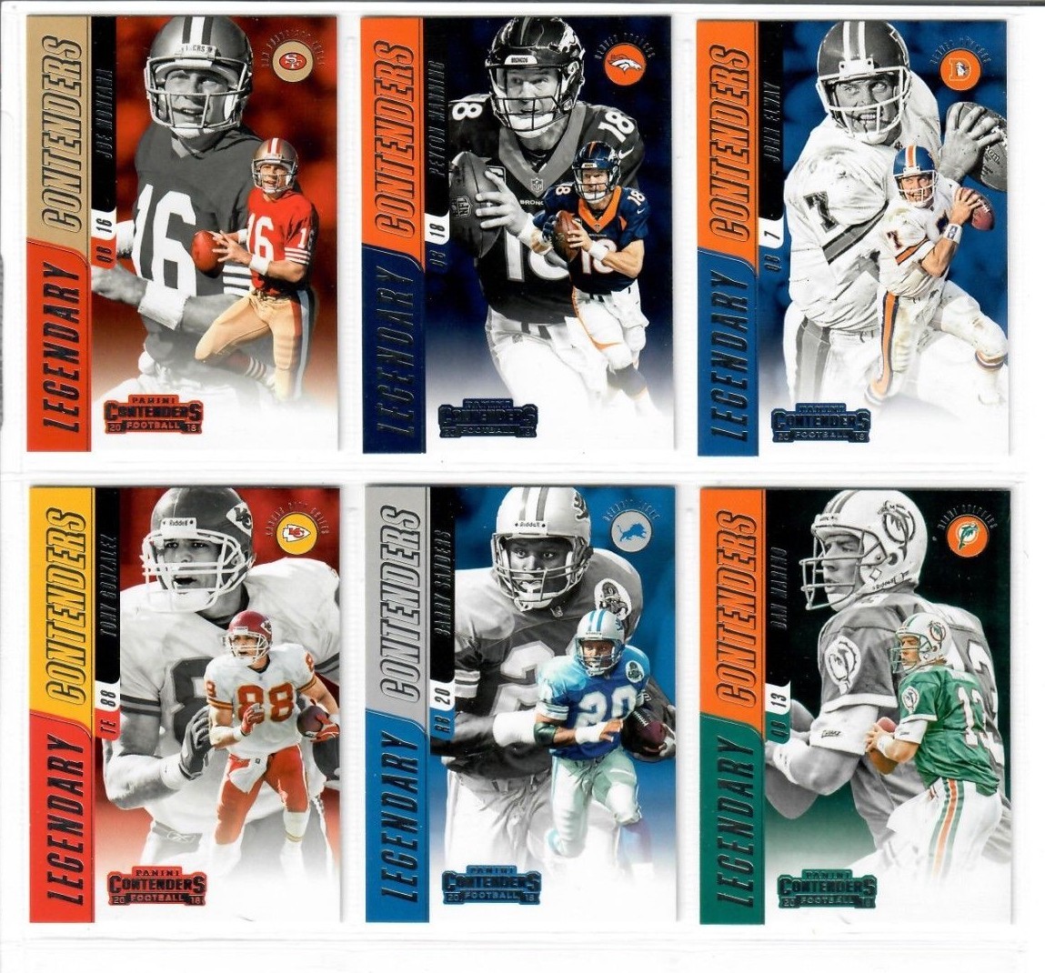 2018 Panini Contenders LEGENDARY You Pick EMMITT FAVRE MARINO ELWAY ...